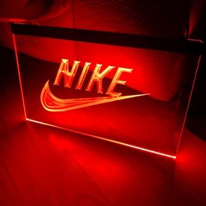 Other | Nike Led Neon Red Light Sign 8x12 | Poshmark